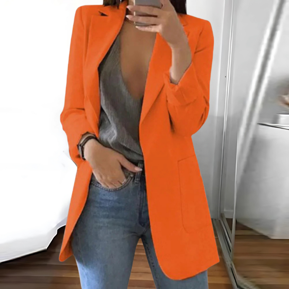 Veste Longue Structurée à Coupe Ajustée pour Femme | Idéale pour le Tr ...